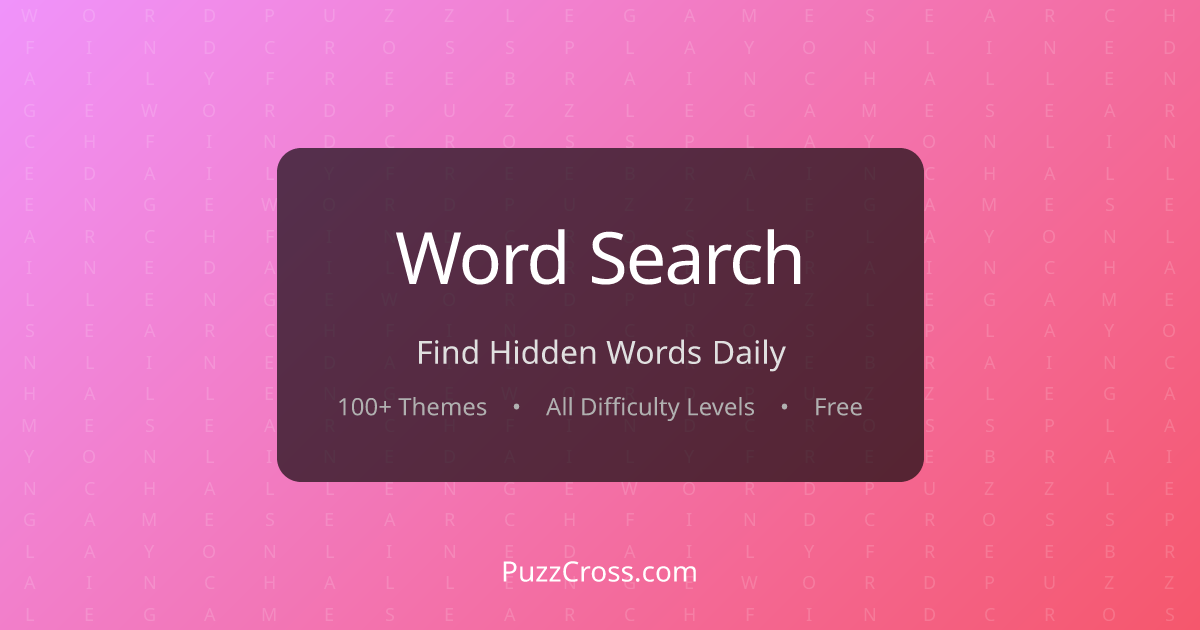 Free Word Search Puzzles Online - Play Daily Word Find Games | PuzzCross